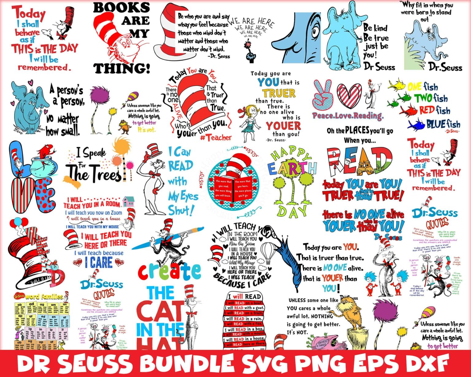 Bundle 19 - Dr Seuss Svg, Cat In The Hat SVG, Dr Seuss Hat SVG, Green ...
